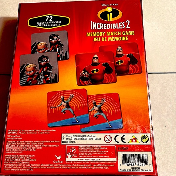 Spin Master | Games | Disneypixar Incredibles 2 Memory Match Game Nwot ...